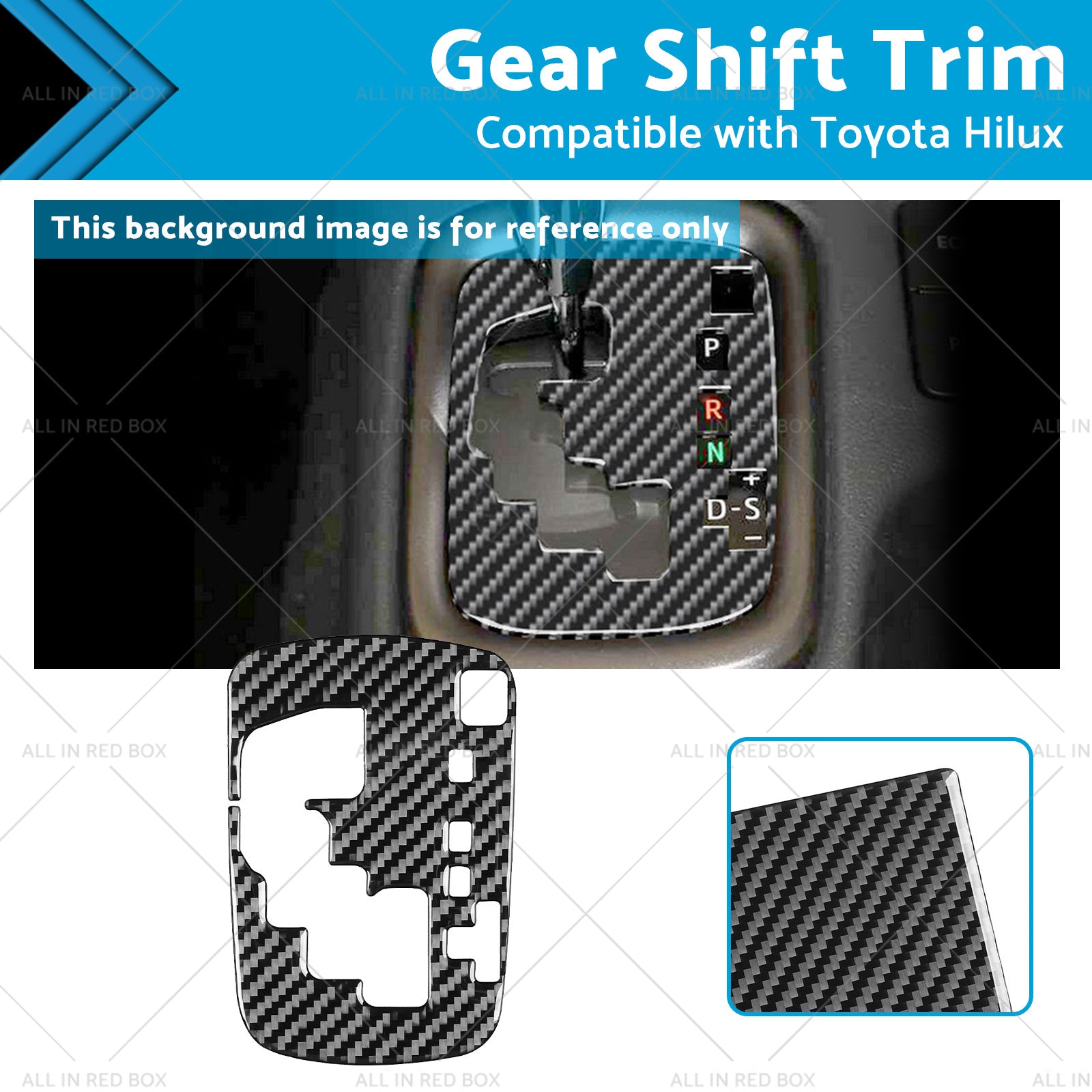 Carbon Fiber Gear Shift Sticker Trim Suitable For Toyota Hilux Revo 15 ...