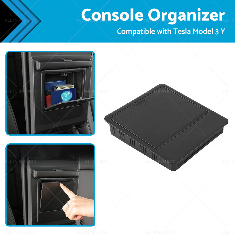 Console Organizer Tray Armrest Hidden Storage Box for Tesla Model 3 Y ...
